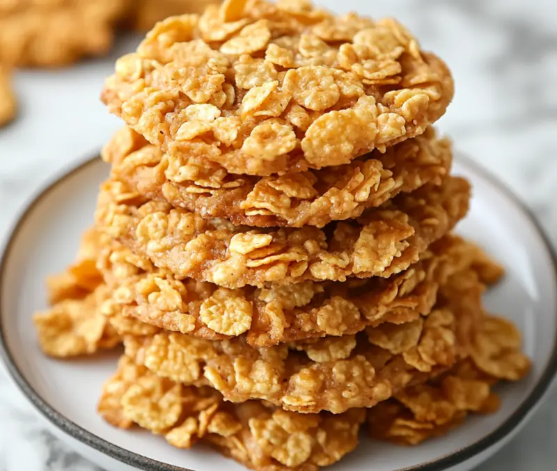 Grama's Cornflake Peanut Butter Cookies - Easy Recipe - Recipesyz