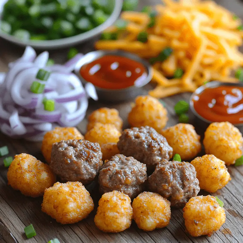 Mini Tater Tot Cheeseburgers - Recipesyz