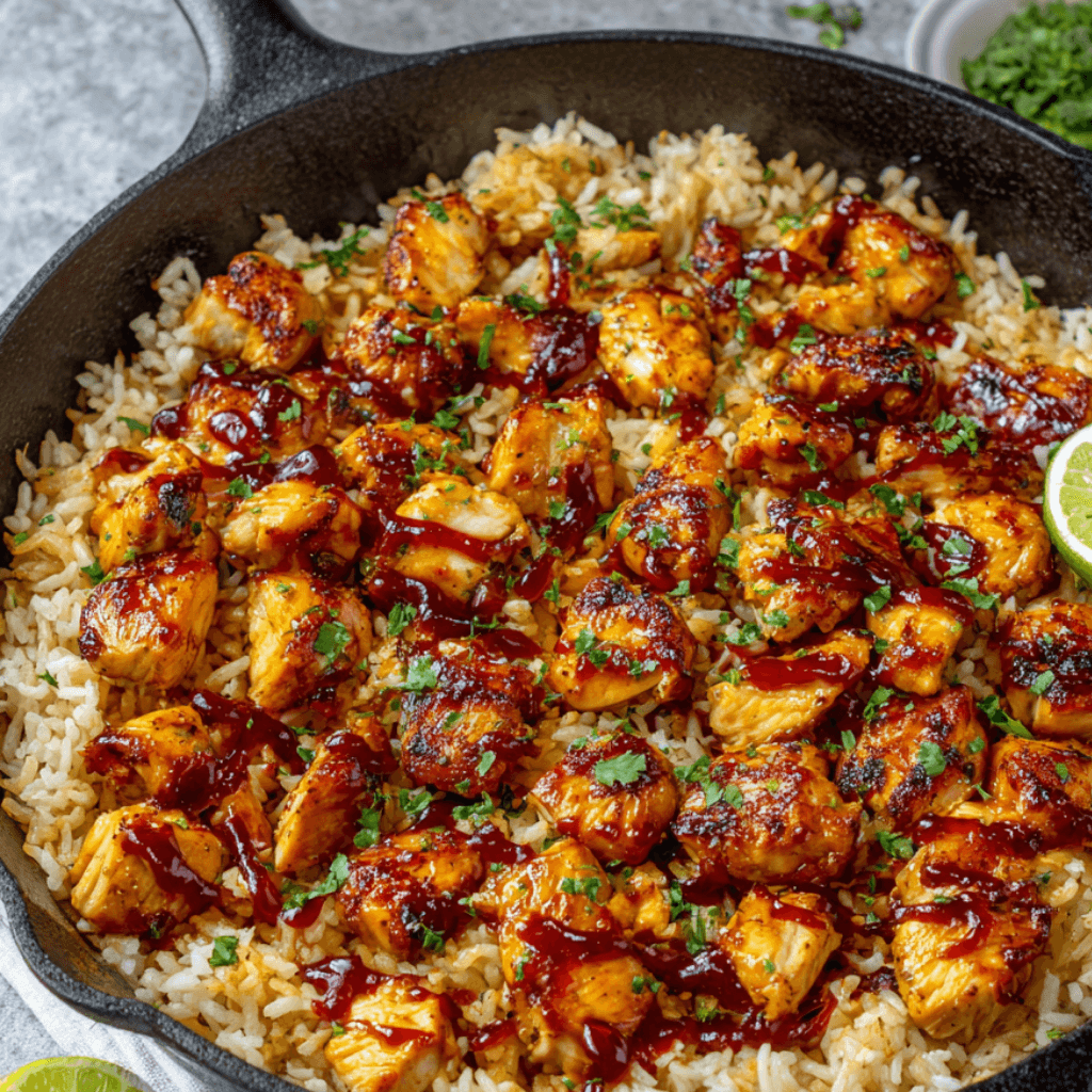 Honey BBQ Chicken Recipe – One-Pan Dinner with Rice That’s Irresistibly ...